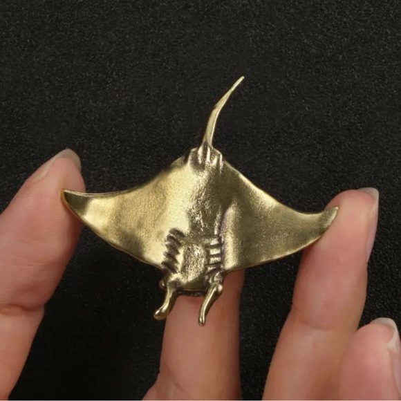 Accents | Solid Brass Stingray Manta Ray Vintagestyle Sculpture Desk ...